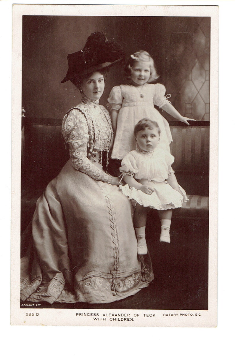 Antique C1909 Princess Alice, Alexander of Teck Children Photo, Real ...