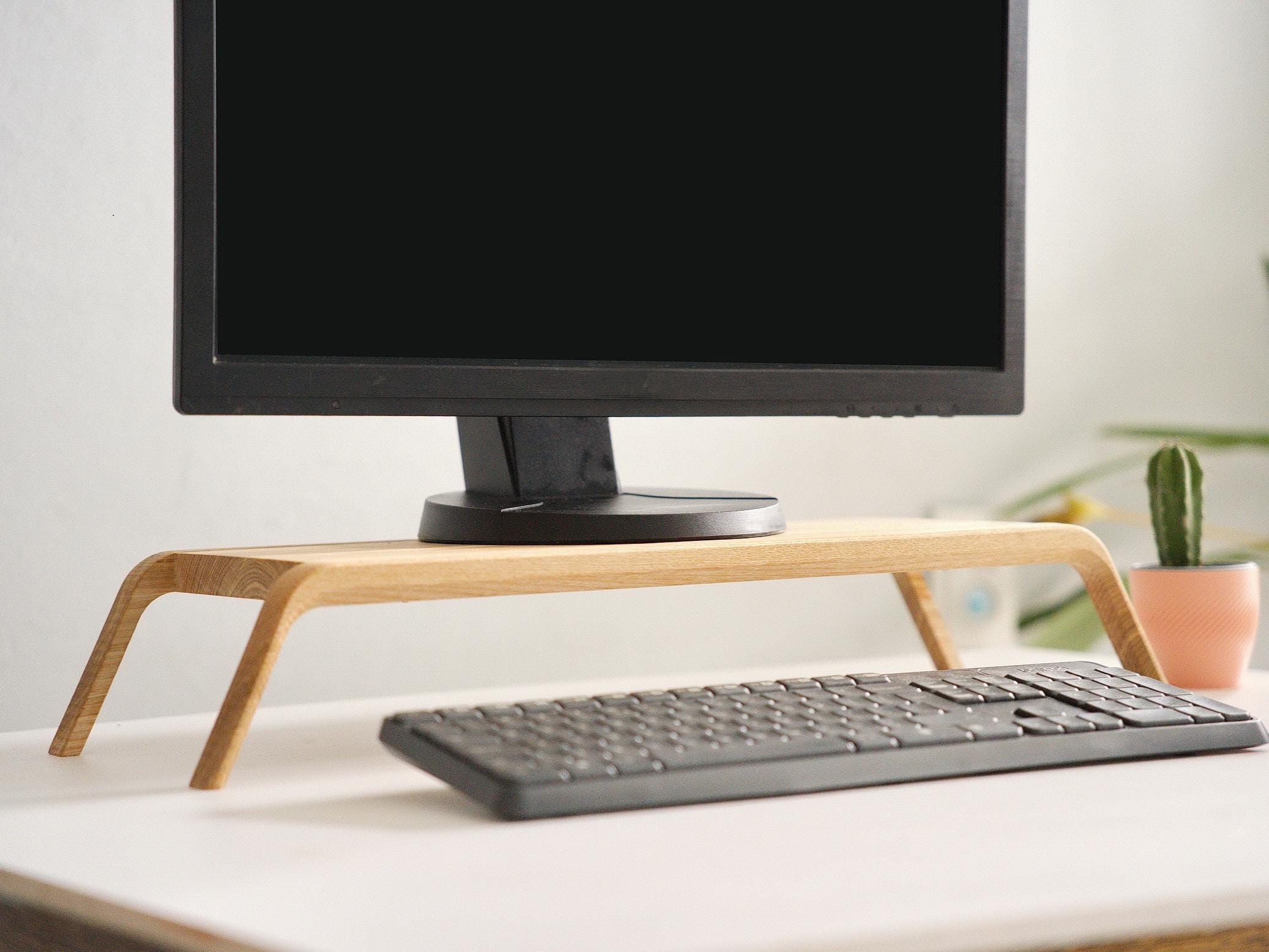 Wooden Monitor Stand, Desk Monitor Riser, Monitor Shelf - Etsy