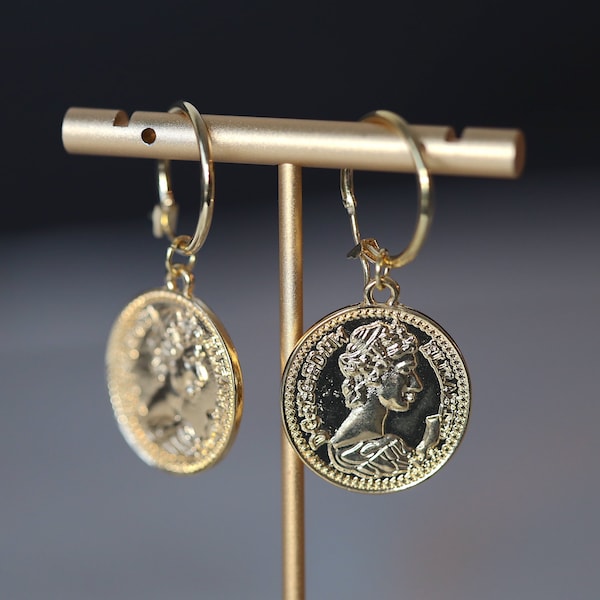 Coin Earrings - Etsy