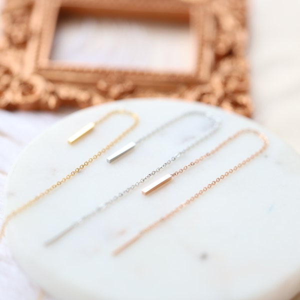 Ear Thread Earrings - Etsy