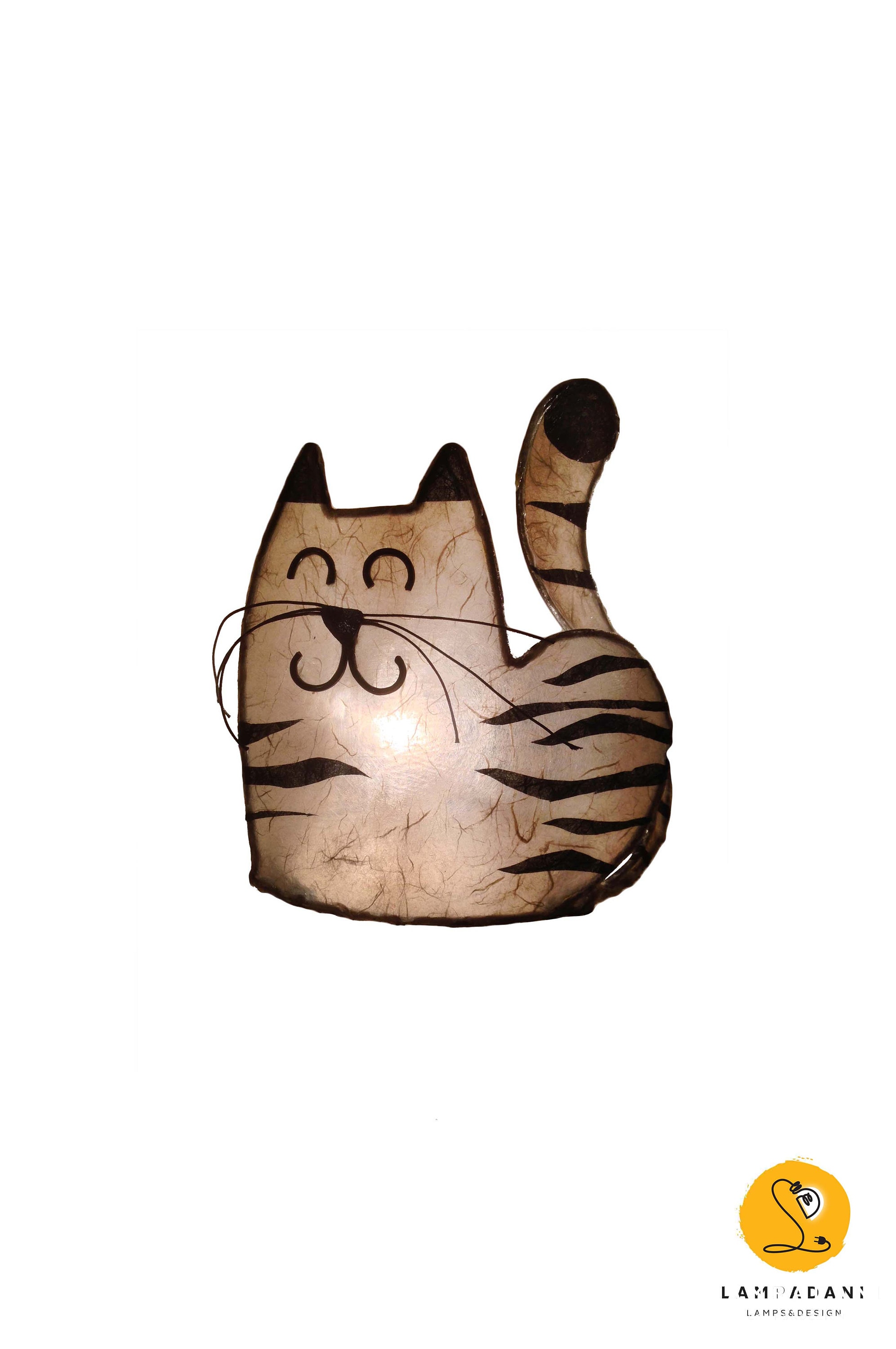 Cute Cat Lamp, Kitten Lamp, Cat Lights, Kids Lights, Paper Lamp, Table ...