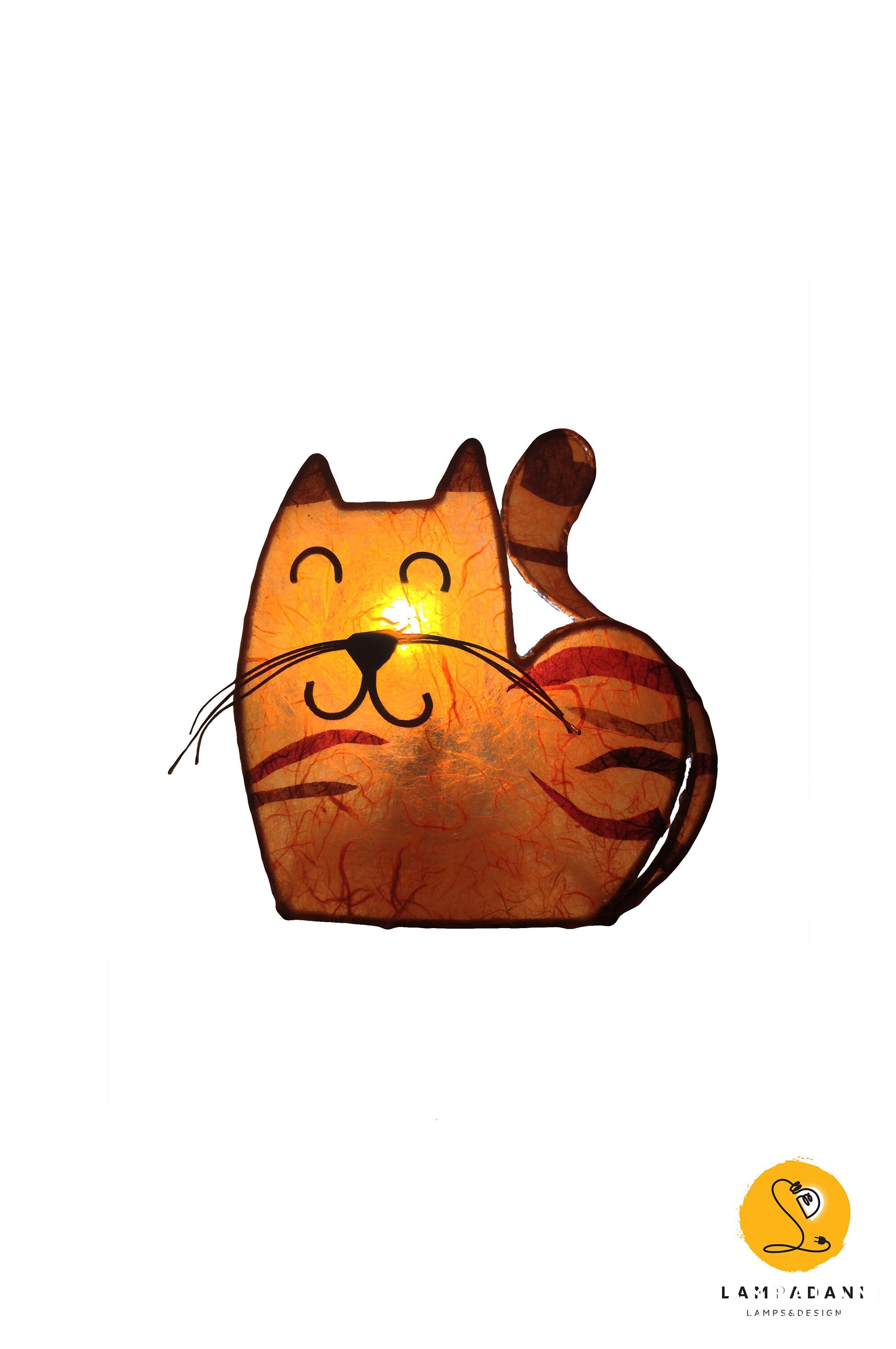 Cute Cat Lamp, Kitten Lamp, Cat Lights, Kids Lights, Paper Lamp, Table ...
