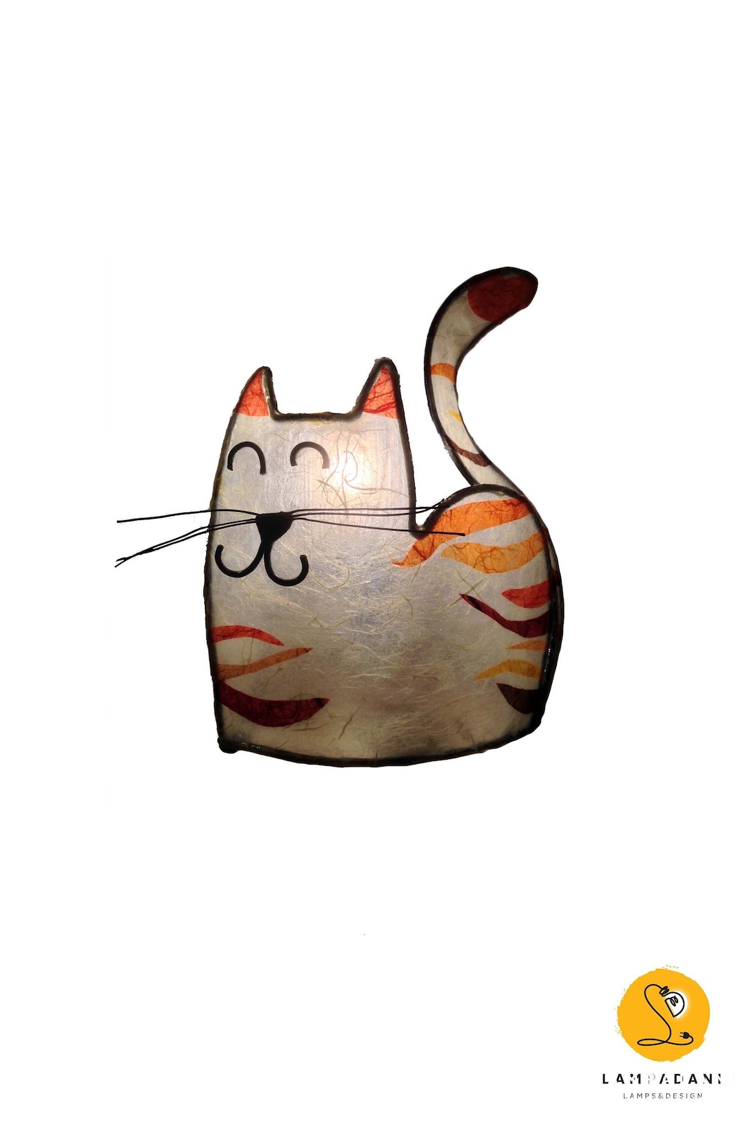 Cute Cat Lamp, Kitten Lamp, Cat Lights, Kids Lights, Paper Lamp, Table ...