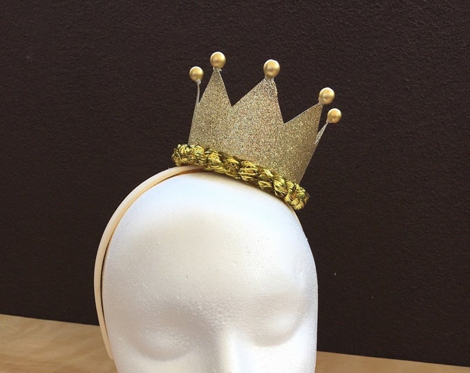 Gold Crown Fascinator / Rose Gold Crown Fascinator / Crown Headband ...