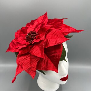 Christmas Fascinator / Red Poinsettia Headband / Holiday - Etsy