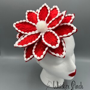 Christmas Fascinator / Red Poinsettia Headband / Holiday Headband / Red ...
