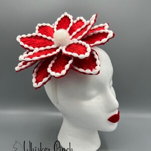Christmas Fascinator / Red Poinsettia Headband / Holiday Headband / Red ...