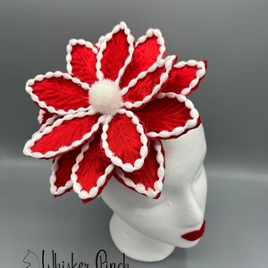 Christmas Fascinator / Red Poinsettia Headband / Holiday Headband / Red ...