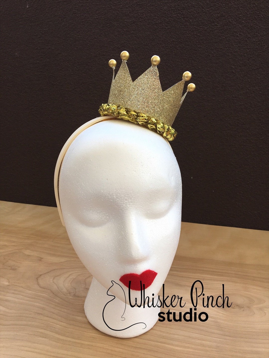 Gold Crown Fascinator / Rose Gold Crown Fascinator / Crown Headband ...