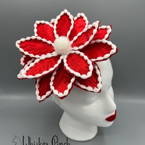 Christmas Fascinator / Red Poinsettia Headband / Holiday Headband / Red ...