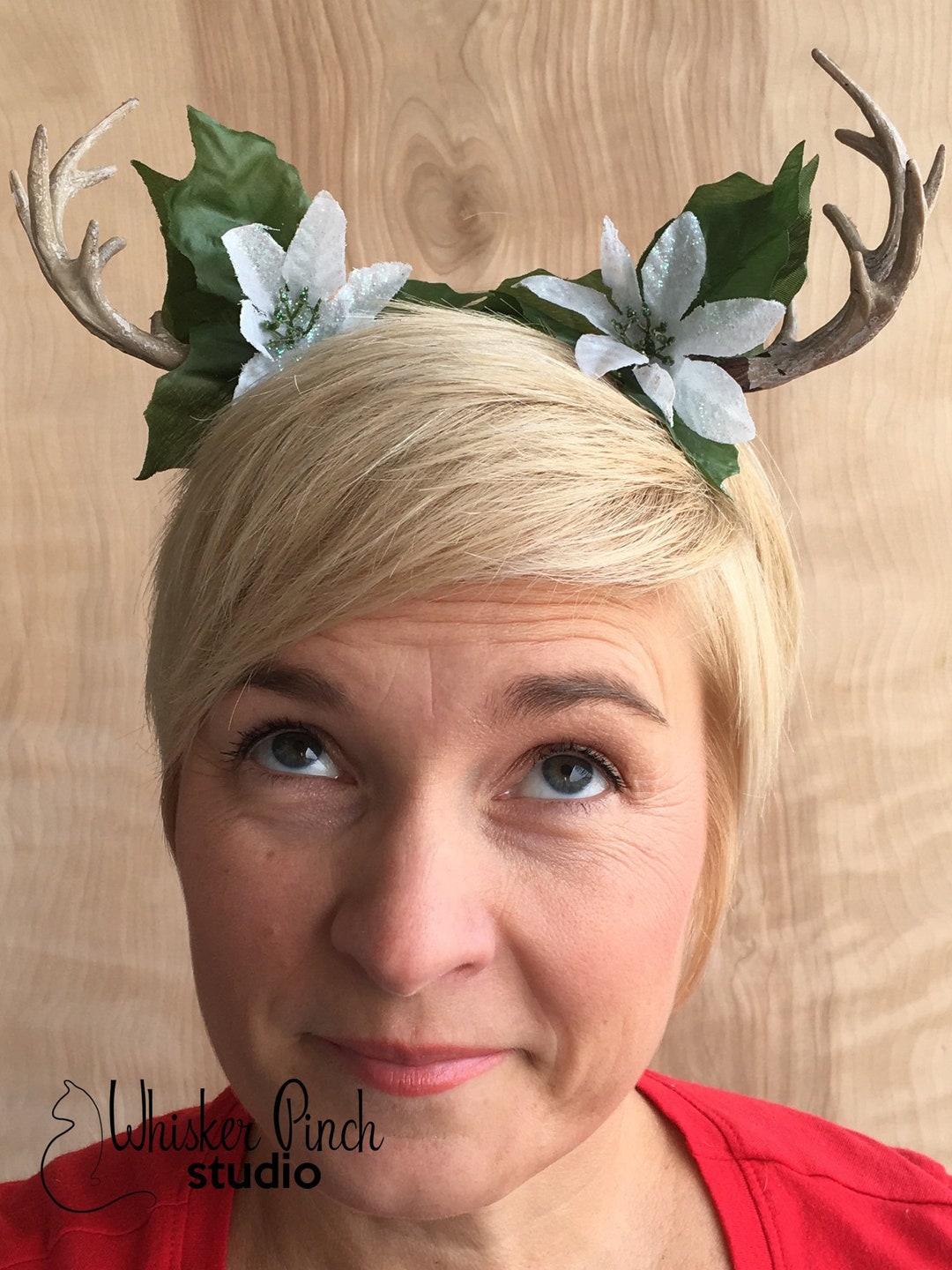 Christmas Reindeer Headband / Holiday Antler Headpiece / Xmas ...