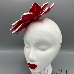 Christmas Fascinator / Red Poinsettia Headband / Holiday Headband / Red ...