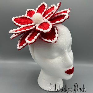Christmas Fascinator / Red Poinsettia Headband / Holiday Headband / Red ...