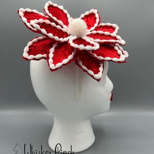 Christmas Fascinator / Red Poinsettia Headband / Holiday Headband / Red ...