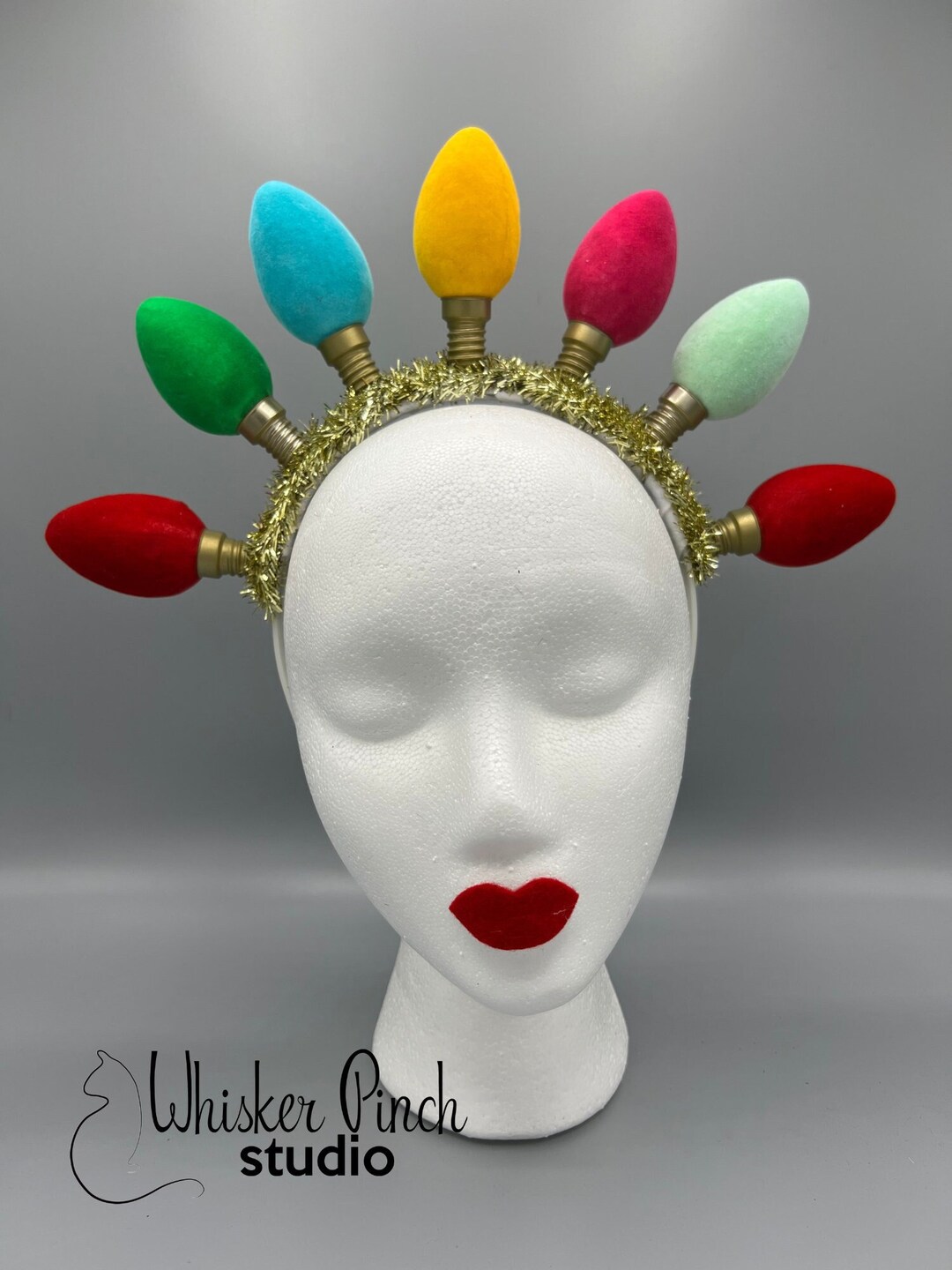 Christmas Fascinator / Christmas Lights Headband / Holiday Headband ...