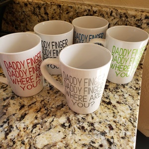 Daddy finger daddy finger where are you here I am with middle | Etsy