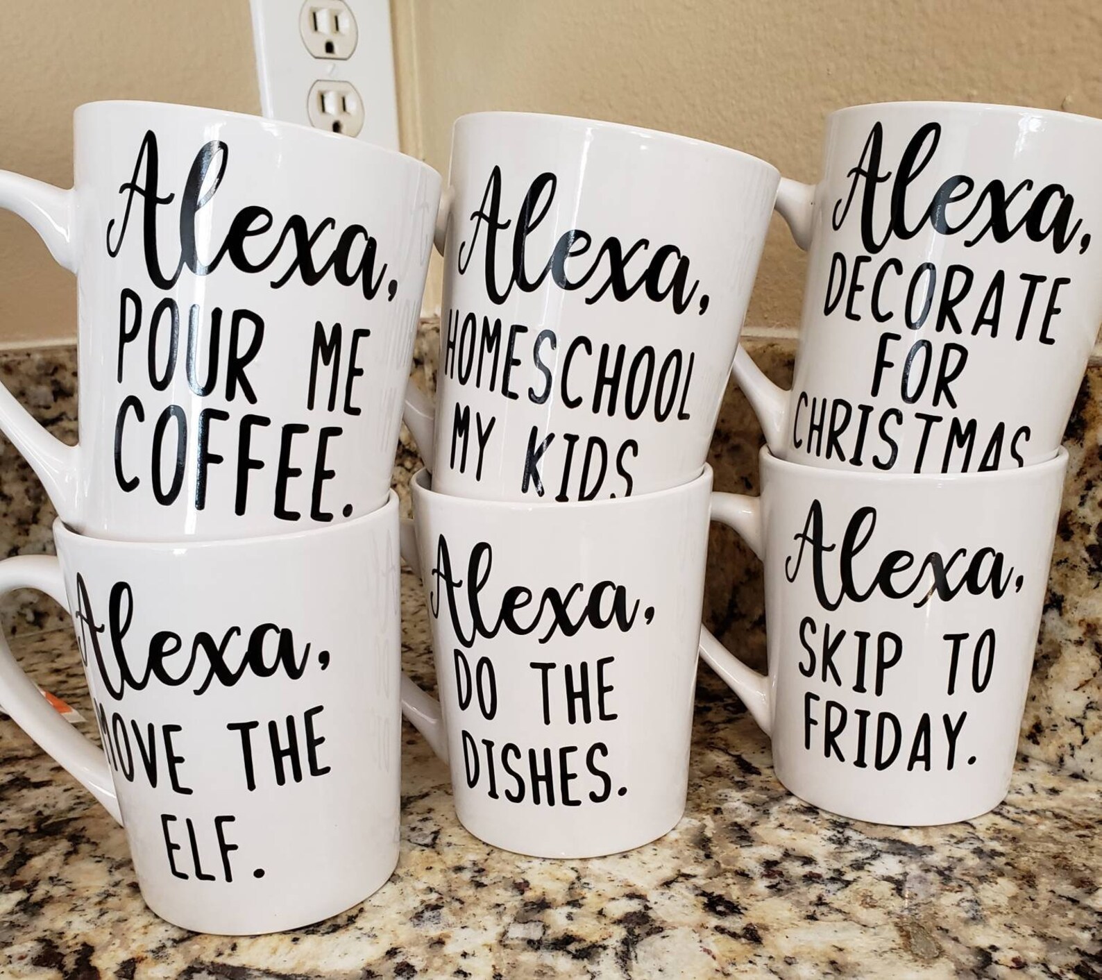 Amazon Alexa Mugs / Alexa Commamd Mugs / Alexa Coffee Mug / | Etsy