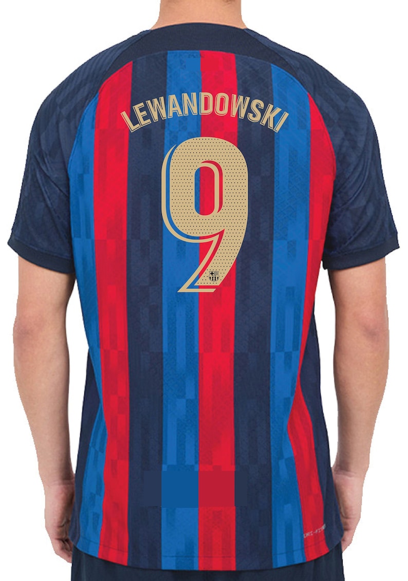 Lewandoski Name Number Barcelona Home Kit Heat Transfer - Etsy