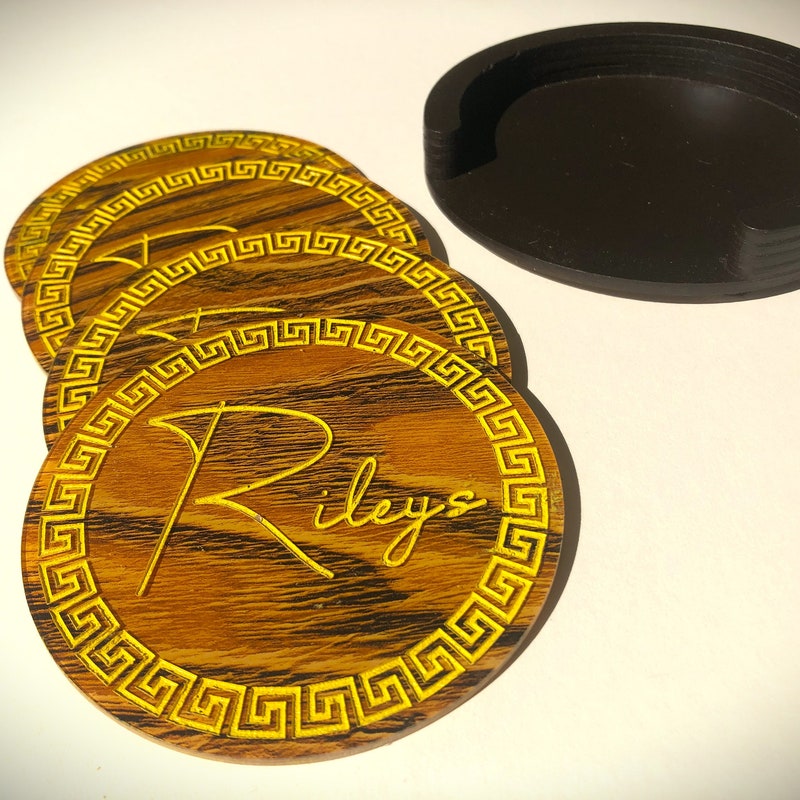 Custom Coaster Wood Tiki - Etsy