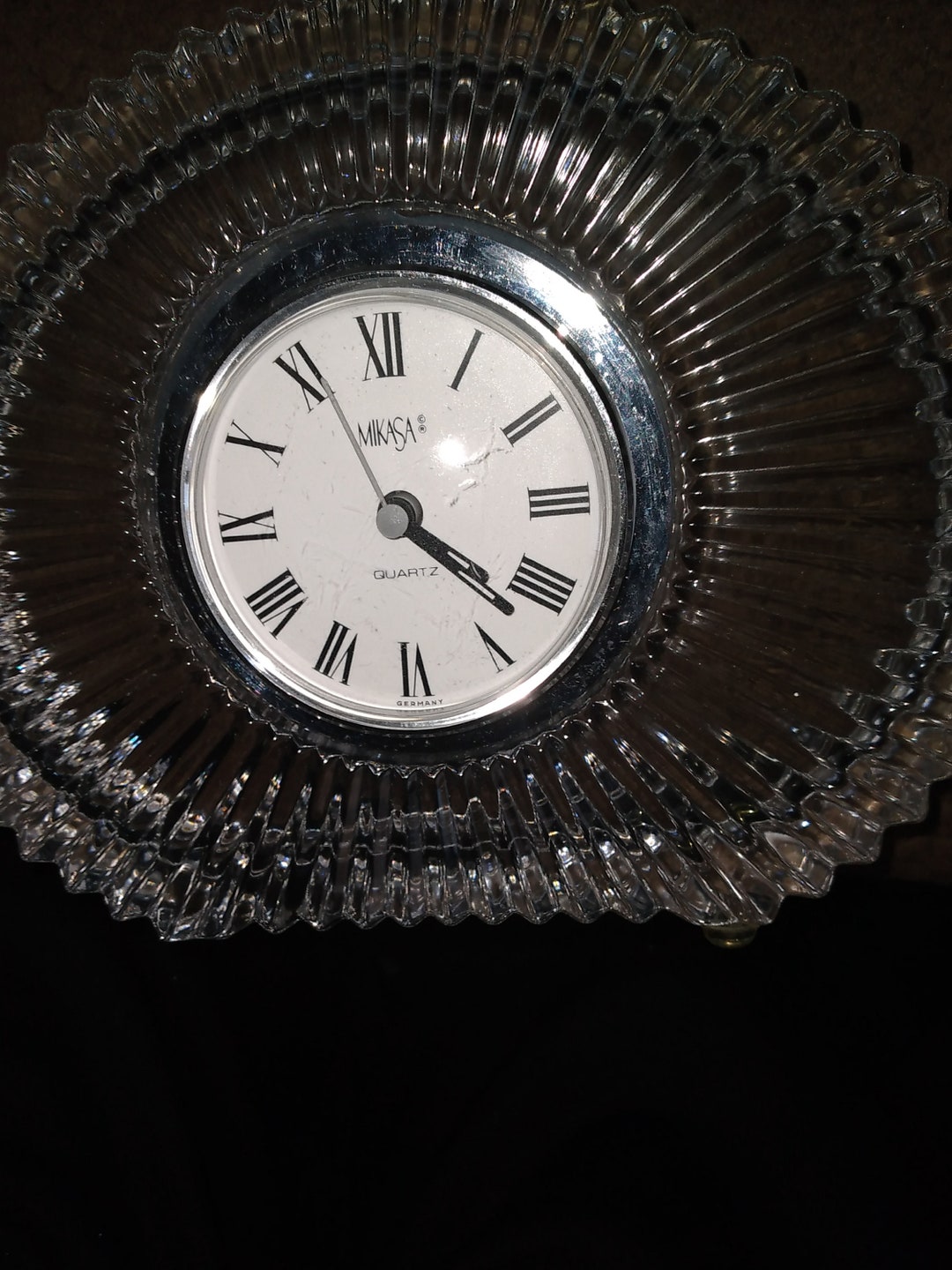 Mikasa German Made Glass Quartz Clock - Etsy
