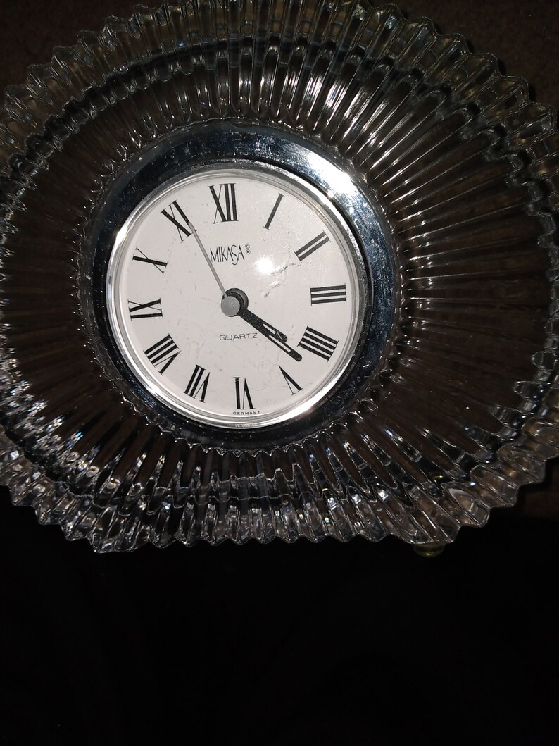 Mikasa German Made Glass Quartz Clock - Etsy
