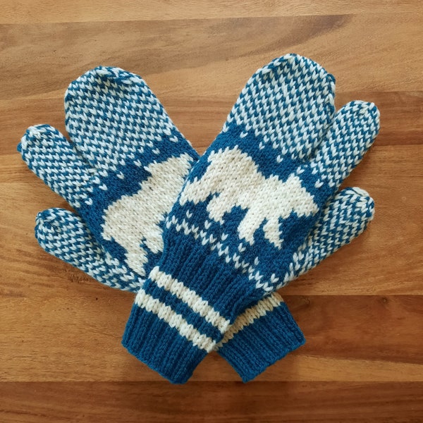 Polar Bear Mittens - Etsy