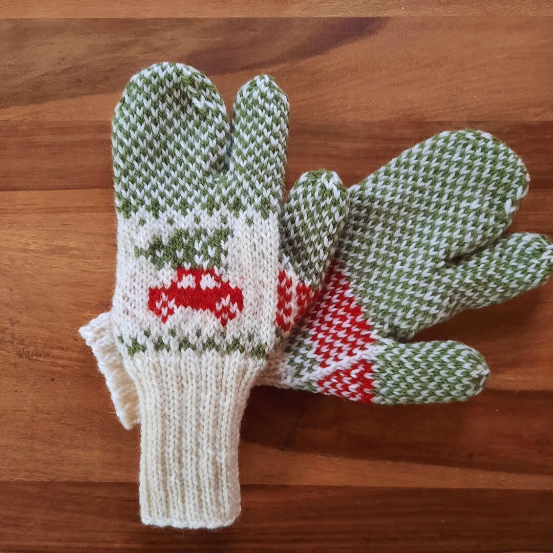READYMADE MEDIUM 100% Wool Trigger Finger Mittens / Newfoundland Style ...