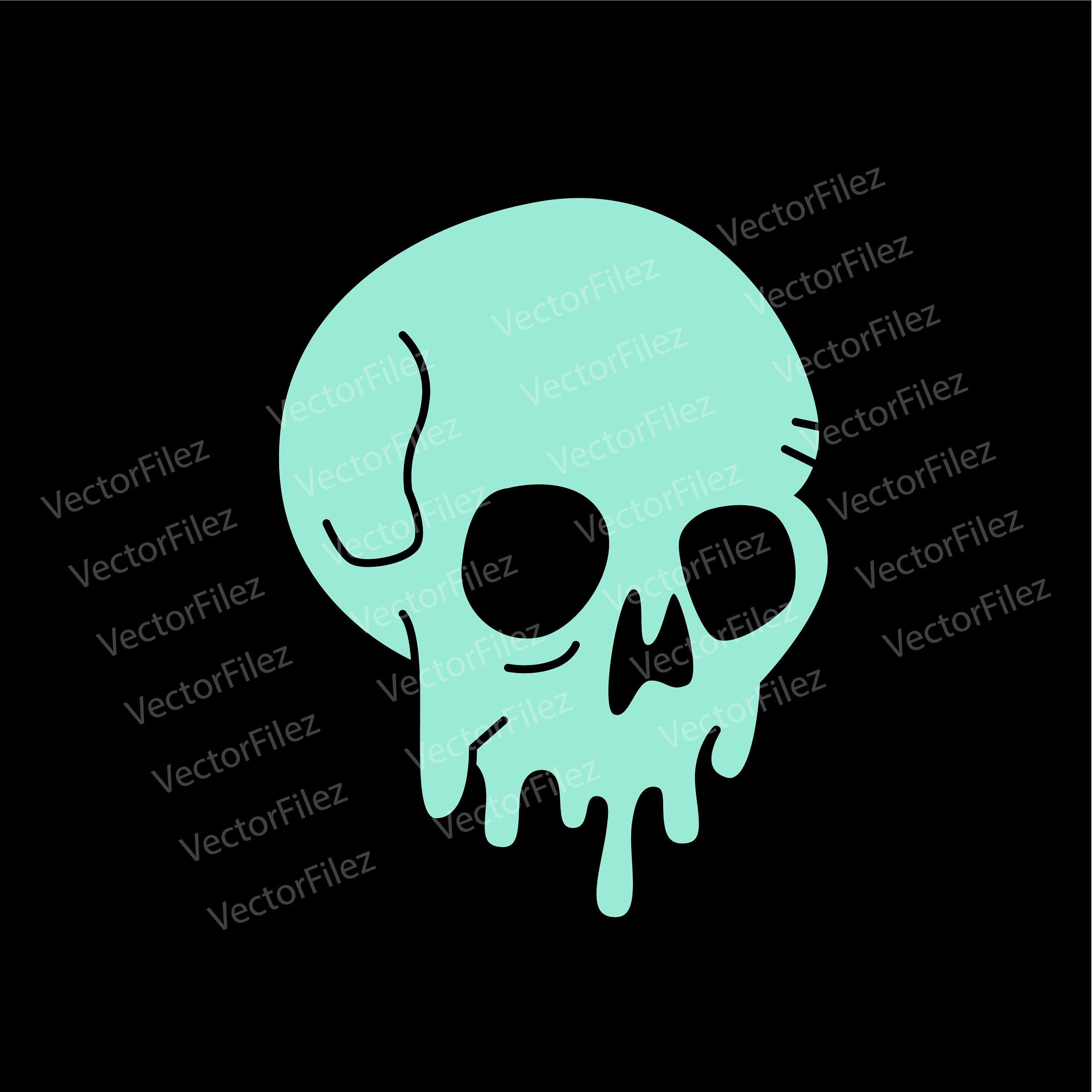 Melting Skull Vector Pink Dripping Skulls SVG PNG Sticker T Shirt ...