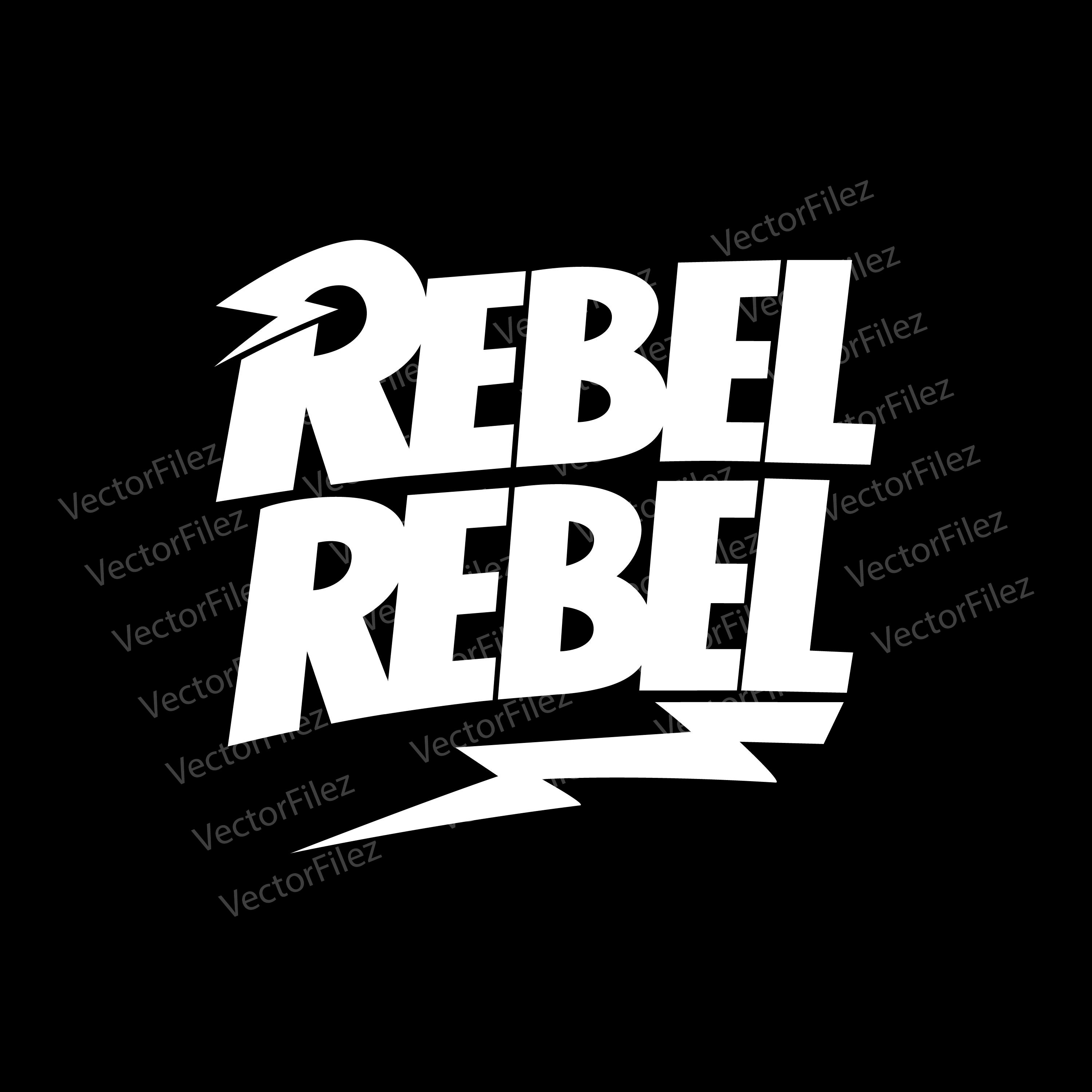 Rebel Lettering Vector David Bowie PNG SVG Font T Shirt Hoodie ...