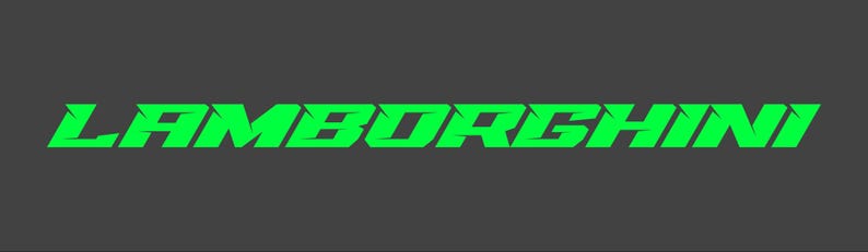 Lamborghini Font Vector: Aggressive Sportscar Alphabet (digital ...