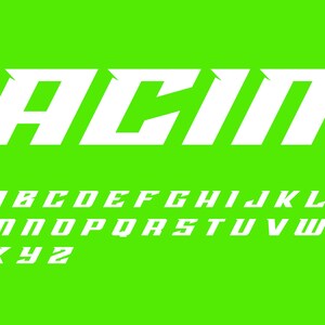Racing Font Vector Aggressive Sportscar Fonts for Champions High ...