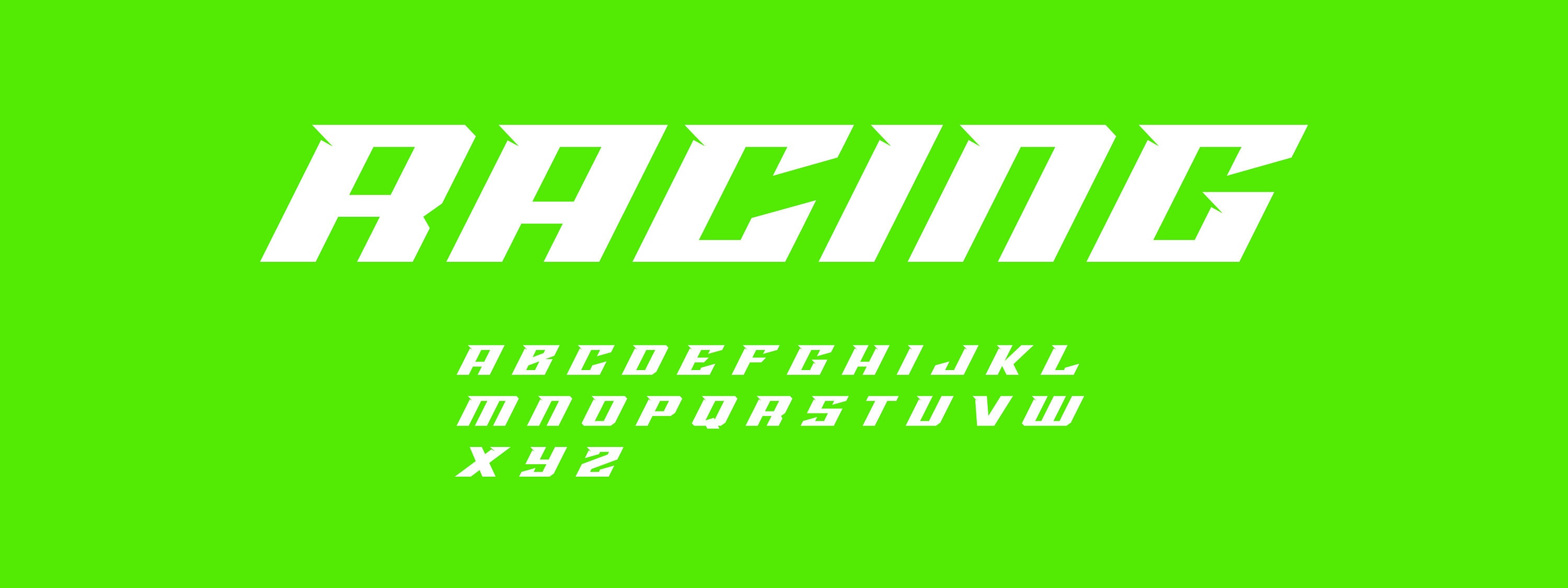 Racing Font Vector Aggressive Sportscar Fonts for Champions High ...