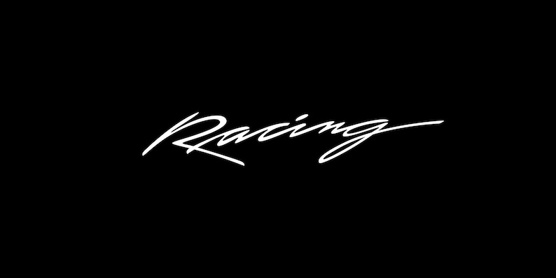 Racing Calligraphy Vector: Sportscar Decal Lettering (AI, EPS, PNG ...