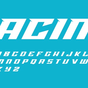 Racing Font Vector Aggressive Sportscar Fonts for Champions High ...