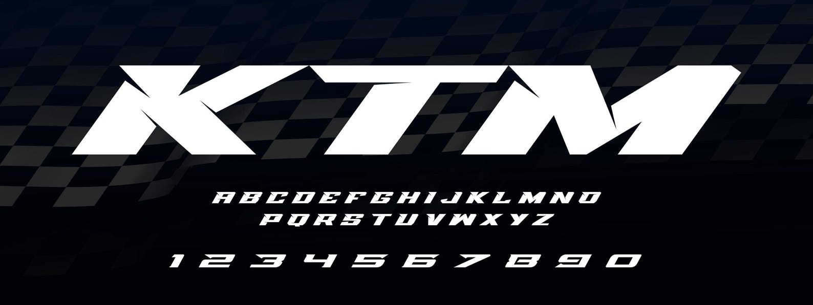 KTM Racing Alphabet Font OTF Format: Aggressive Motocross Fonts Design ...