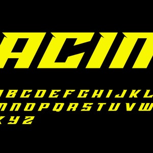 Racing Font Vector Aggressive Sportscar Fonts for Champions High ...