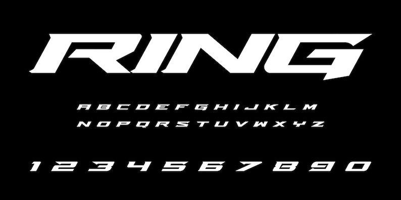 Ring Font Vector Aggressive Fight Fonts for Champions High Resolution ...
