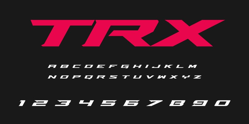 TRX Dodge Ram Font Vector: off Road Decals Alphabet (digital Download ...