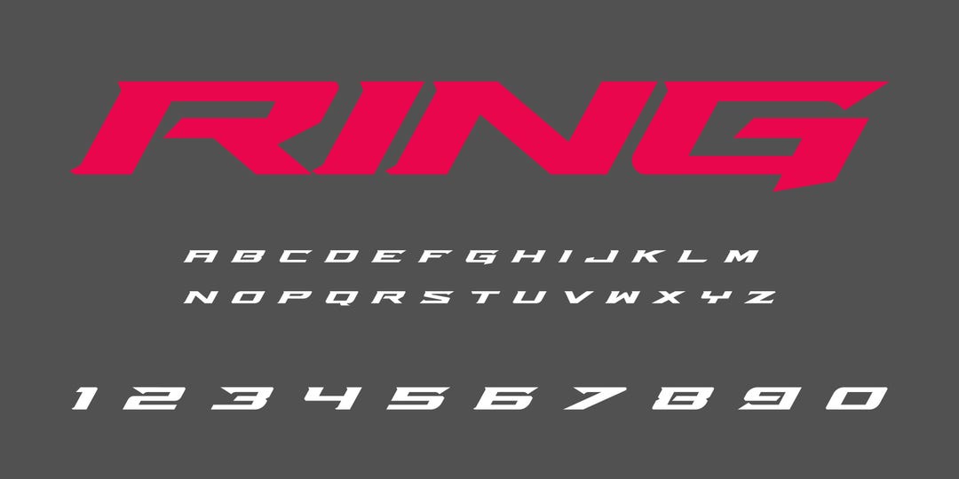 Ring Font Vector Aggressive Fight Fonts for UFC Fighter High Resolution ...