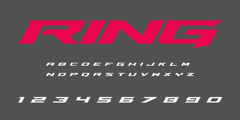 Ring Font Vector Aggressive Fight Fonts for UFC Fighter High Resolution ...