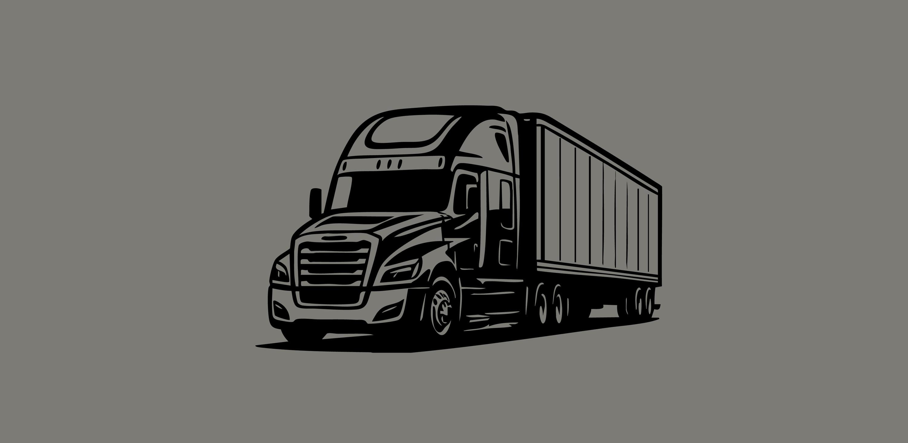 Freightliner Cascadia Vector Graphic | Semi Truck Clipart | Commercial ...