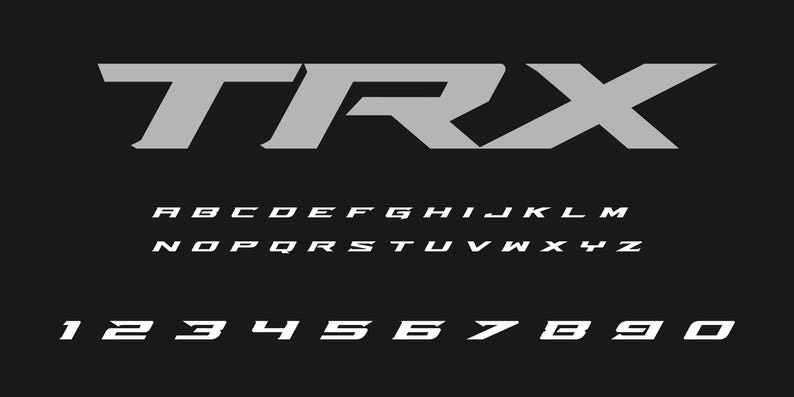 TRX Dodge Ram Font Vector Aggressive off Road Fonts for American ...