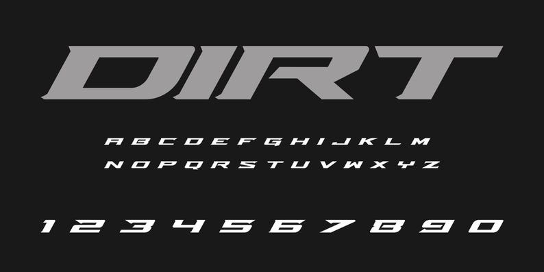 Dirt Font Vector Aggressive off Road Fonts for Fox Racing High ...