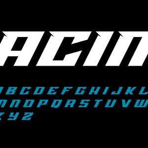 Racing Font Vector Aggressive Sportscar Fonts for Champions High ...