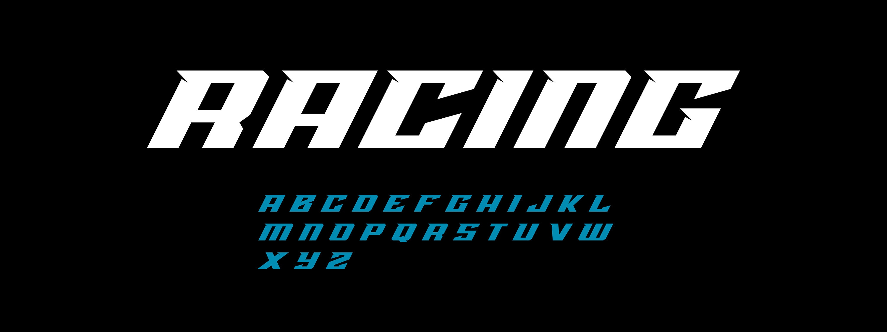 Racing Font Vector Aggressive Sportscar Fonts for Champions High ...