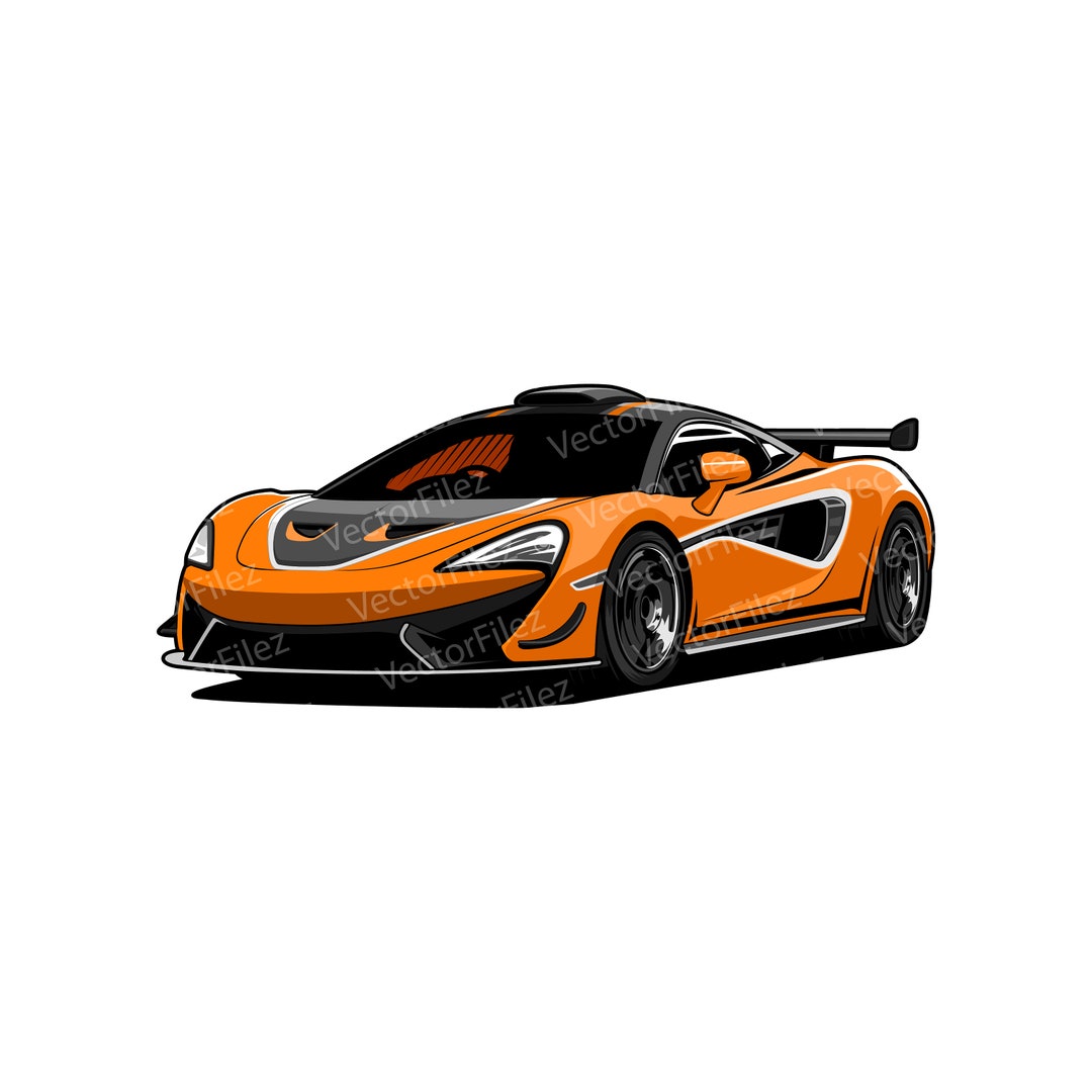 Mclaren Vector Orange Luxury Sportscar PNG EPS Sticker T Shirt Hoodie ...