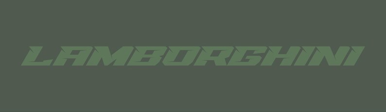Lamborghini Font Vector: Aggressive Sportscar Alphabet (digital ...