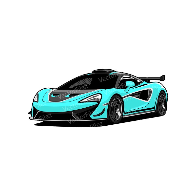 Mclaren Vector Tiffany Blue Luxury Sportscar PNG EPS Sticker T Shirt ...