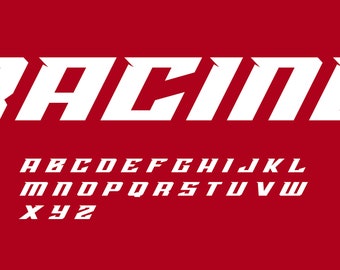 Racing Font Vector: Aggressive Sportscar Alphabet (digital Download) - Etsy