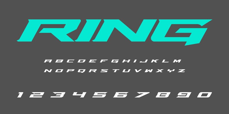 Ring Font Vector Aggressive Fight Fonts for UFC Fighter High Resolution ...